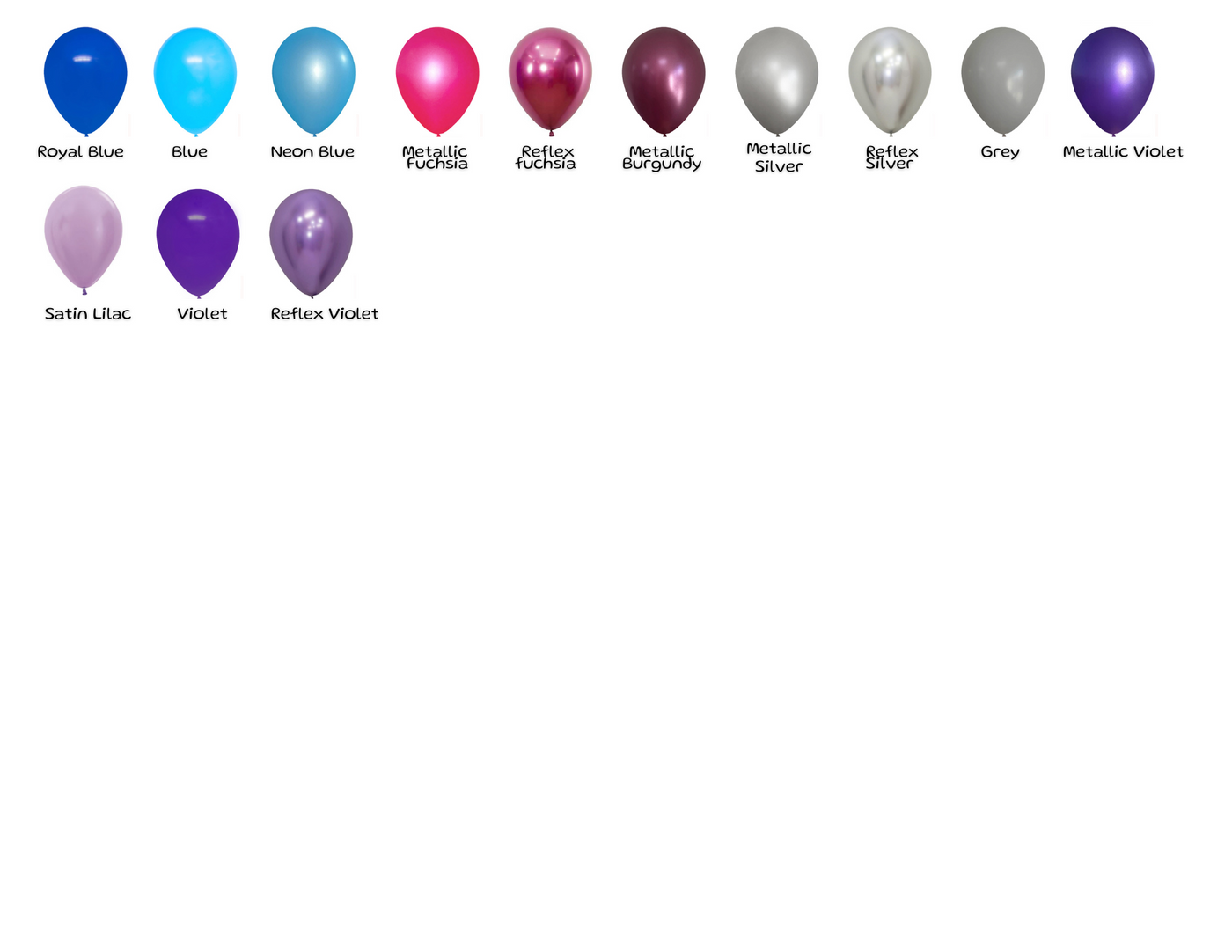 Colour Chart – Float. GC Events